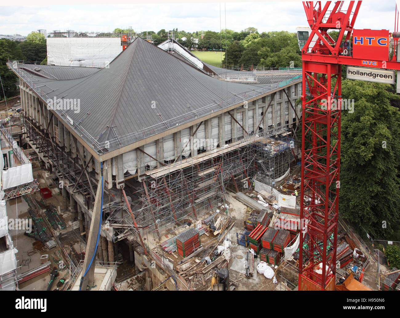 Extensive construction work in progress to convert the Commonwealth ...