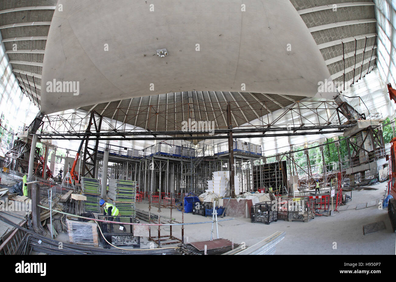 Extensive construction work in progress to convert the Commonwealth ...