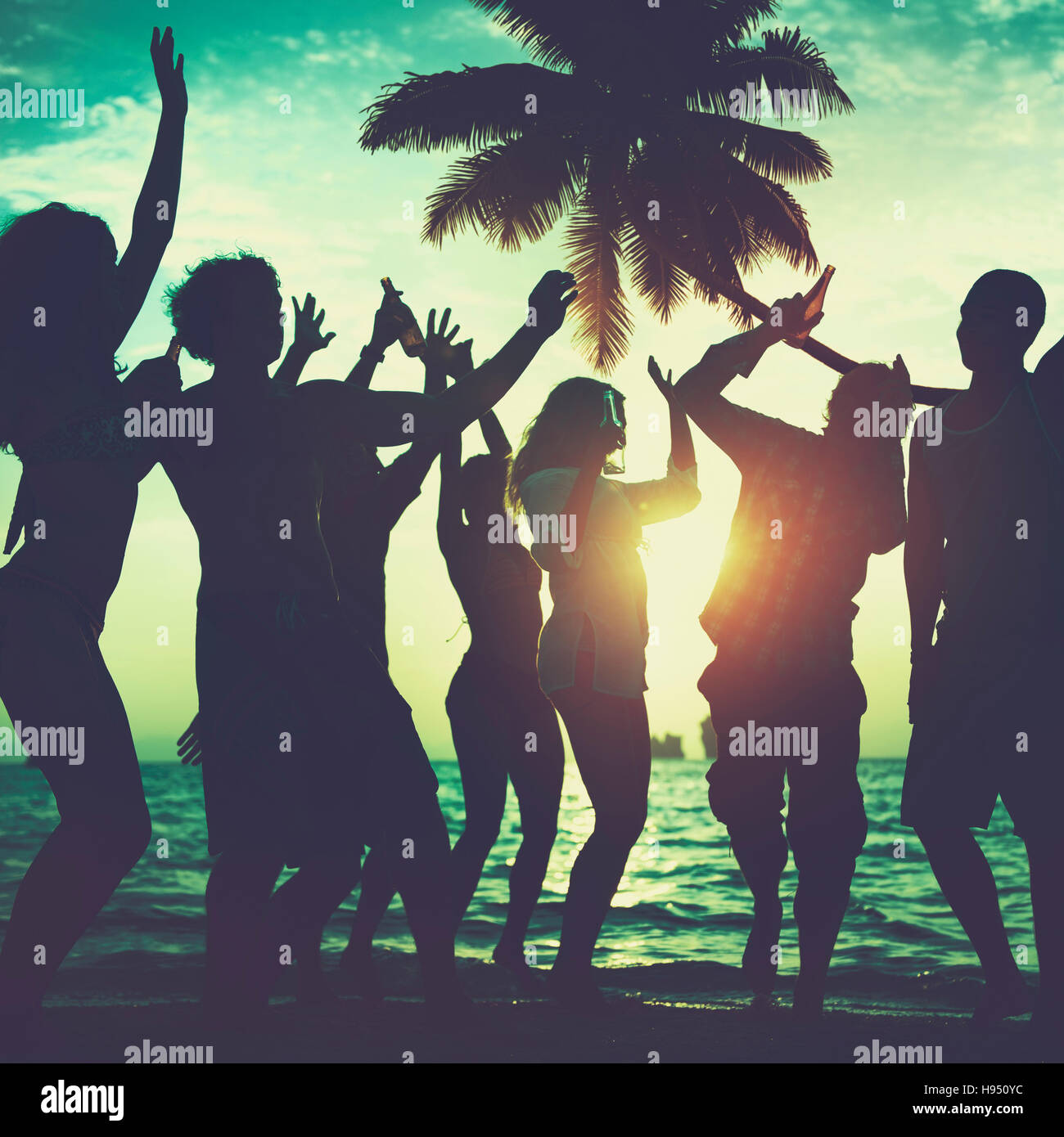 People Celebration Beach Party Summer Holiday Vacation Concept Stock ...