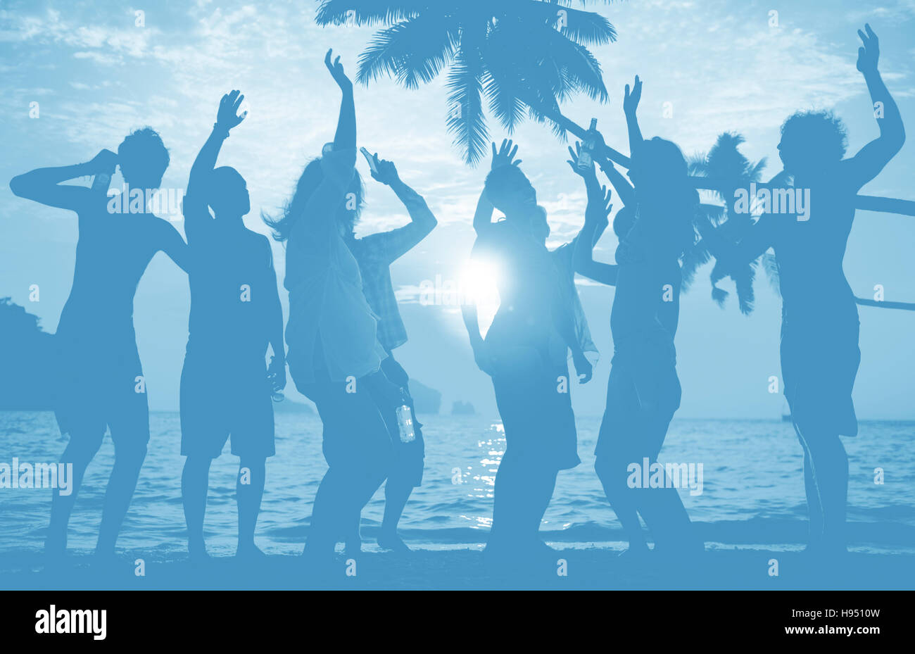 Beach Summer Party Enjoyment Happiness Youth Culture Concept Stock ...