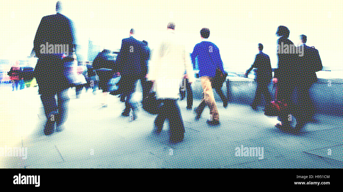 Business People Walking Commuter Rush Hour Concept Stock Photo - Alamy