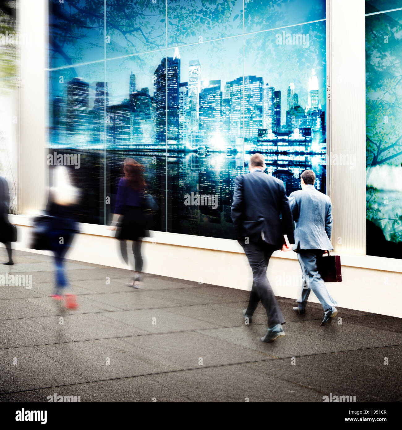 Business People Commuter Walking Travel Crowd Concept Stock Photo - Alamy