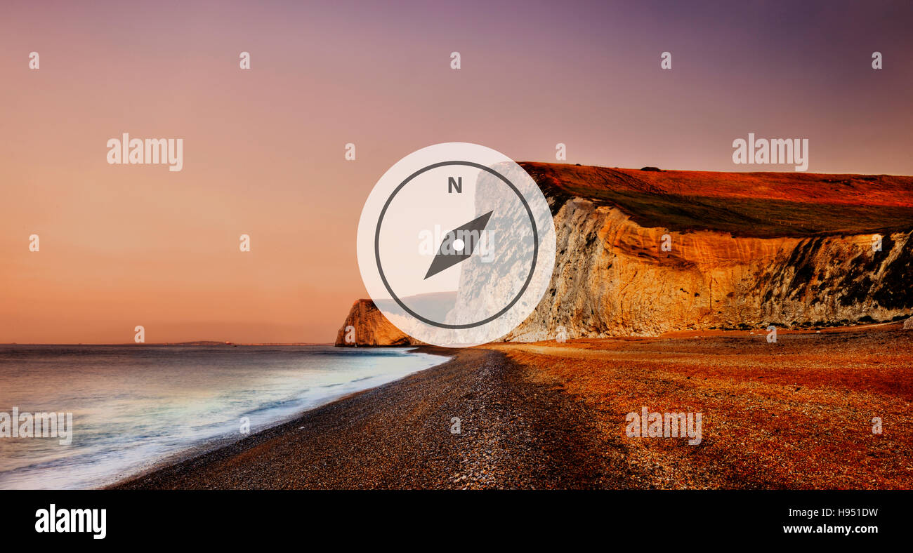 Compass Direction Navigation Adventure Instrument Concept Stock Photo ...
