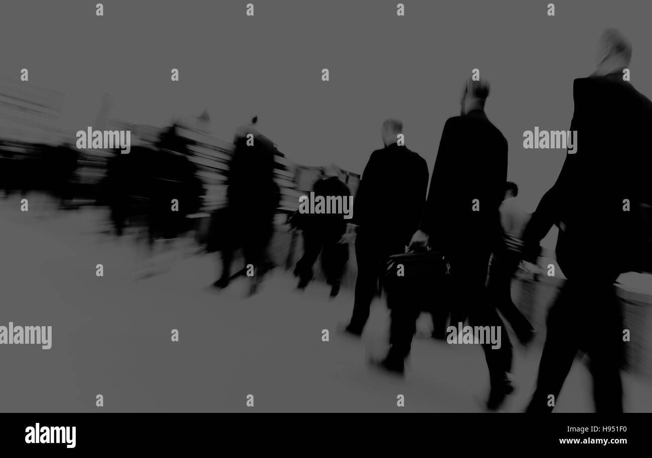 Business People Commuter Cityscape Rush Hour Concept Stock Photo - Alamy