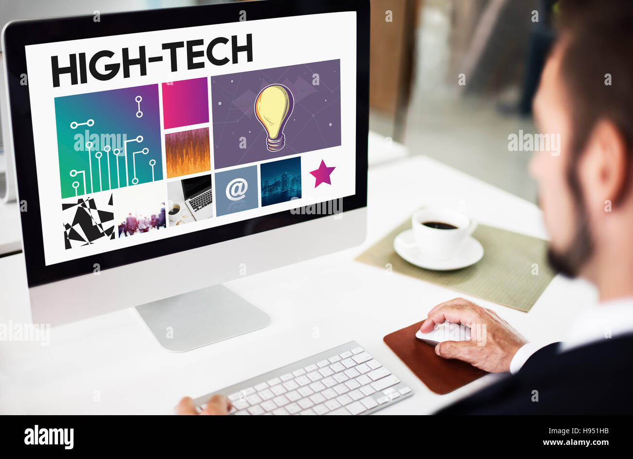 Hi-Tech Technology Cyberspace Network Concept Stock Photo - Alamy