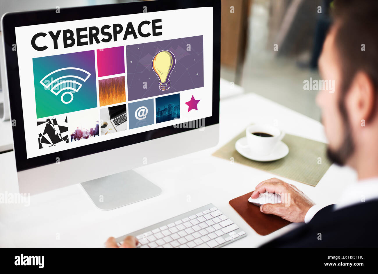 Cyberspace Technology Network Concept Stock Photo - Alamy