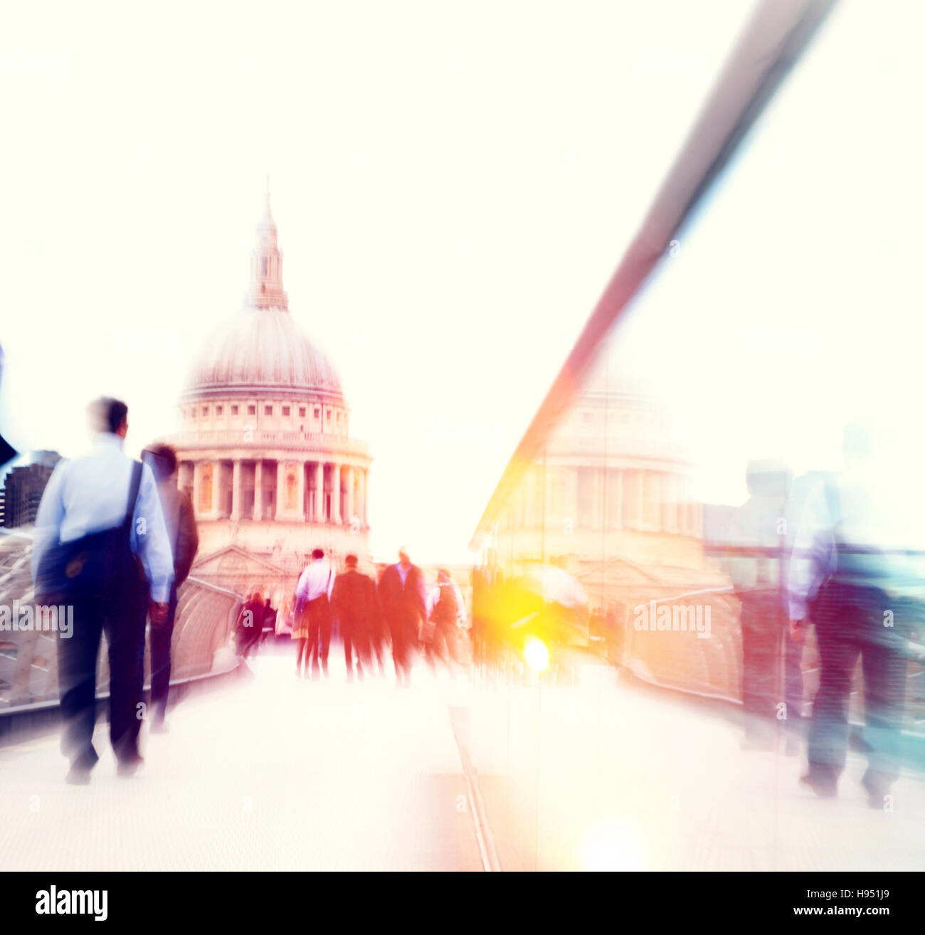 Commuter Business People Commuter Crowd Walking Cathedral Concept Stock ...