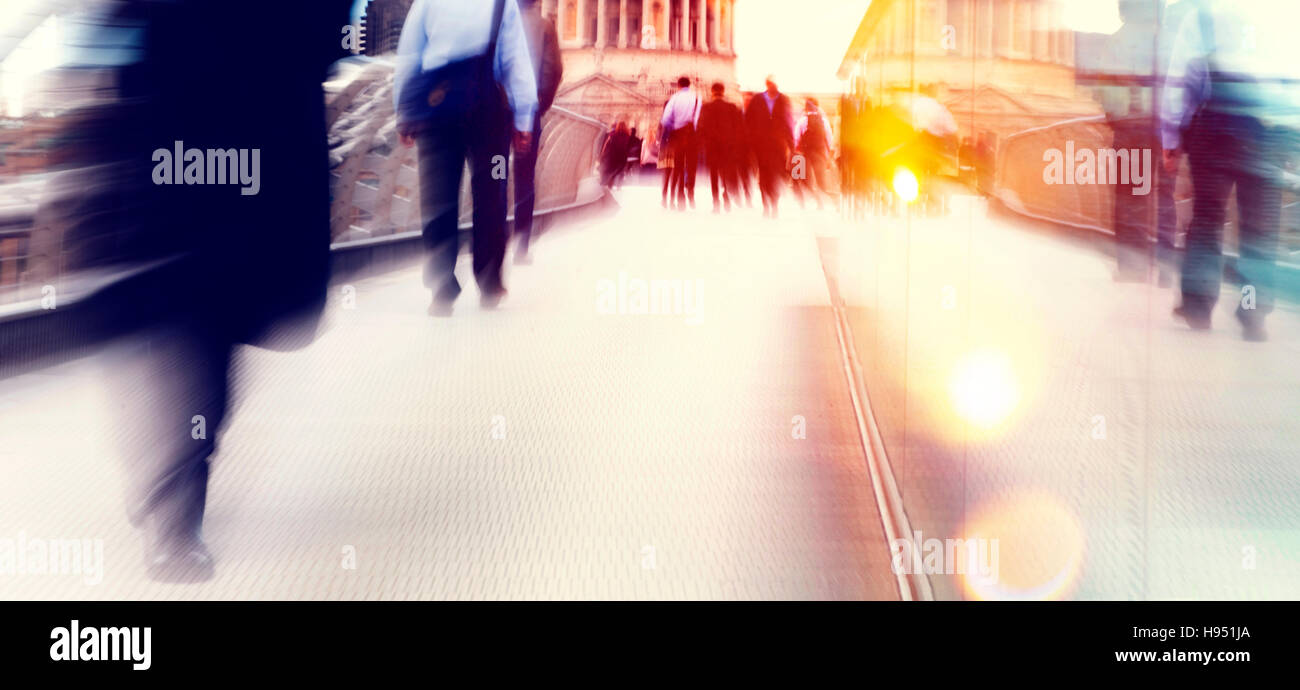 People Rushing in London Walking Commuter Concept Stock Photo - Alamy