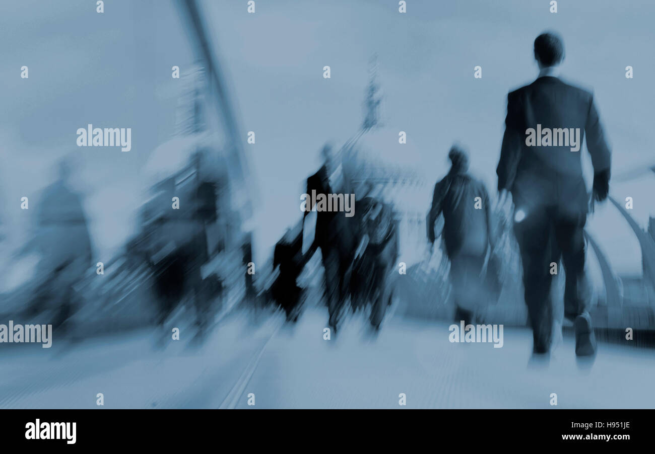 Commuter Business People Commuter Crowd Walking Cathedral Concept Stock ...