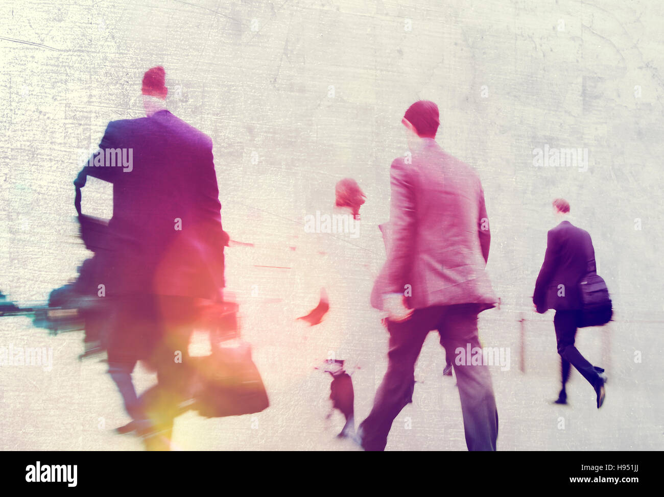 Commuter Business People Commuter Crowd Walking Concept Stock Photo - Alamy