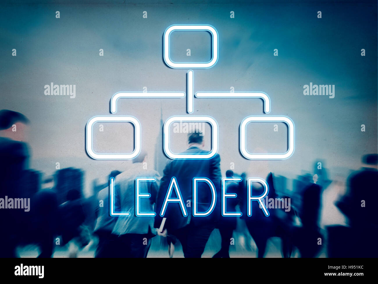 Leader Organization Chart Business Company Concept Stock Photo - Alamy