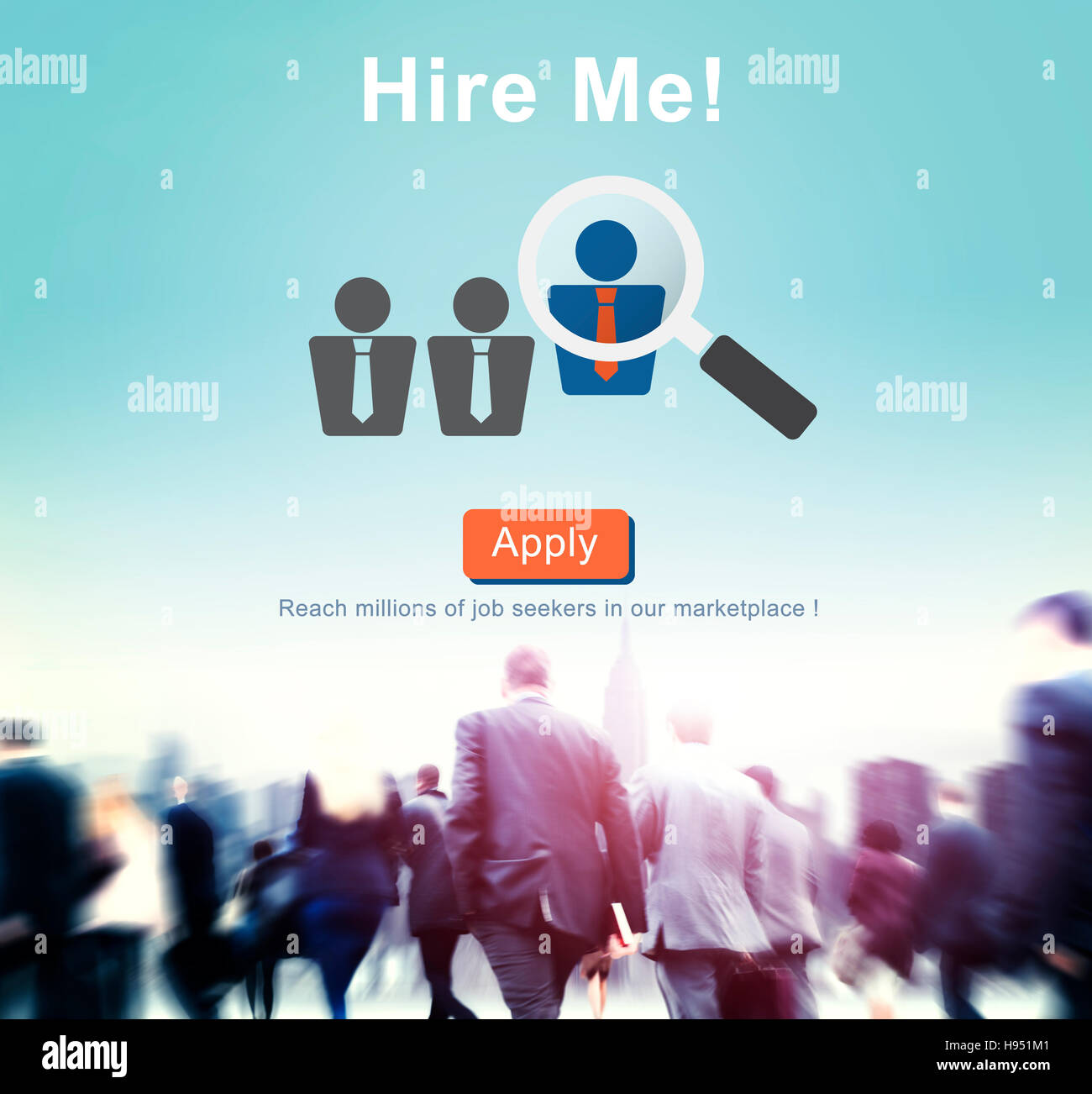 Hire Me! Application Job Employment Recruitment Concept Stock Photo - Alamy