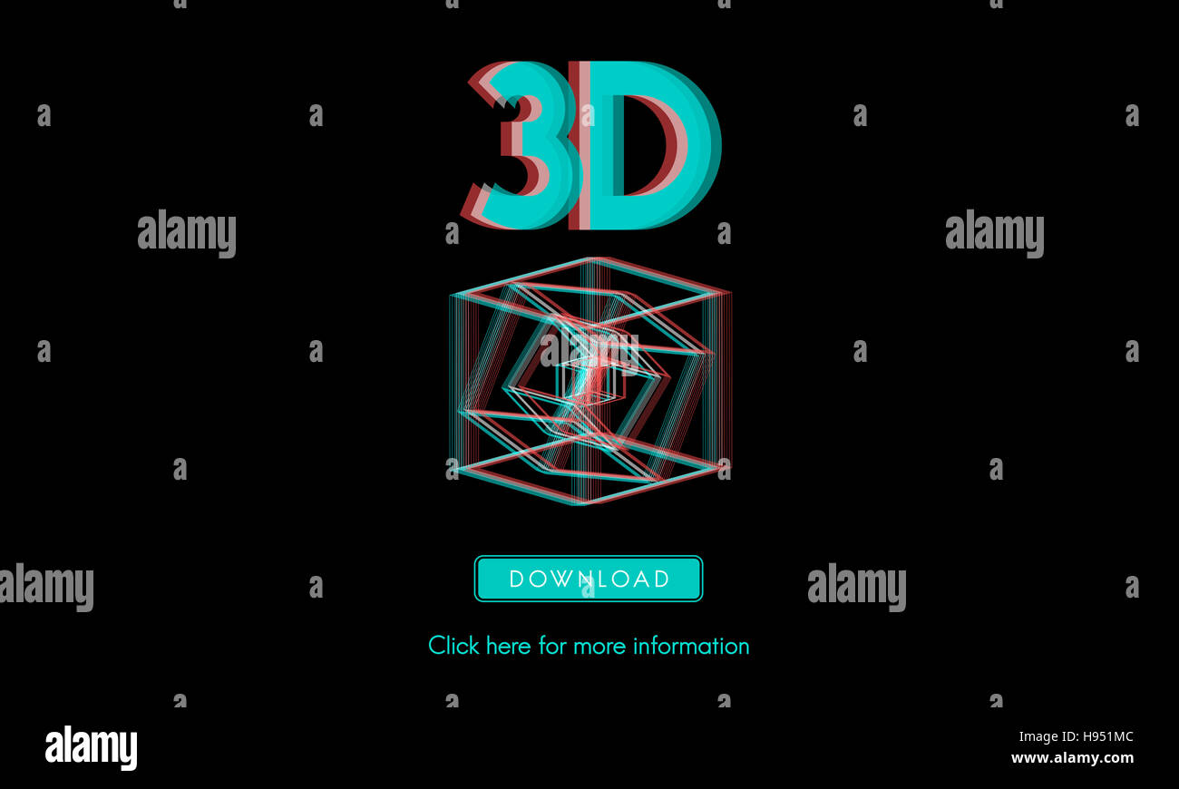 3D Three Dimensional Futuristic Display Modern Concept Stock Photo - Alamy