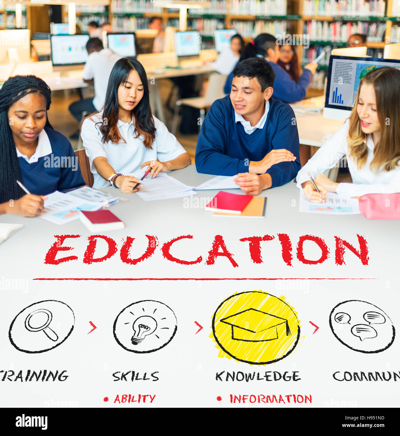 Education Intelligence Students Learning Concept Stock Photo - Alamy