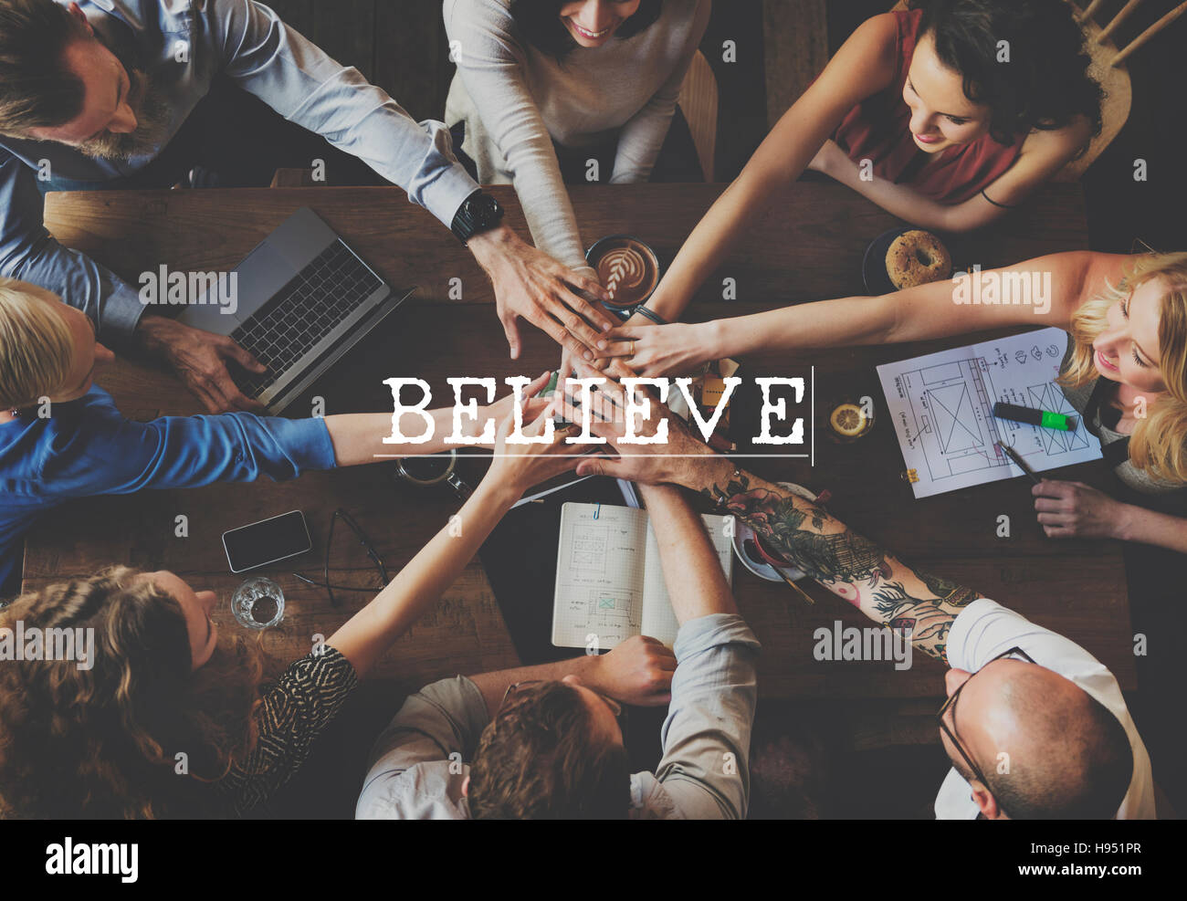 Believe Hope Inspiration Religion Worship Concept Stock Photo - Alamy