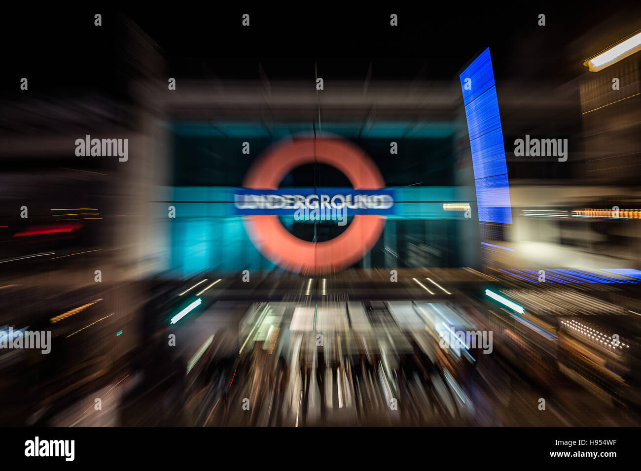 London, UK. 09th Nov, 2016. An entrance to the Brixton underground ...
