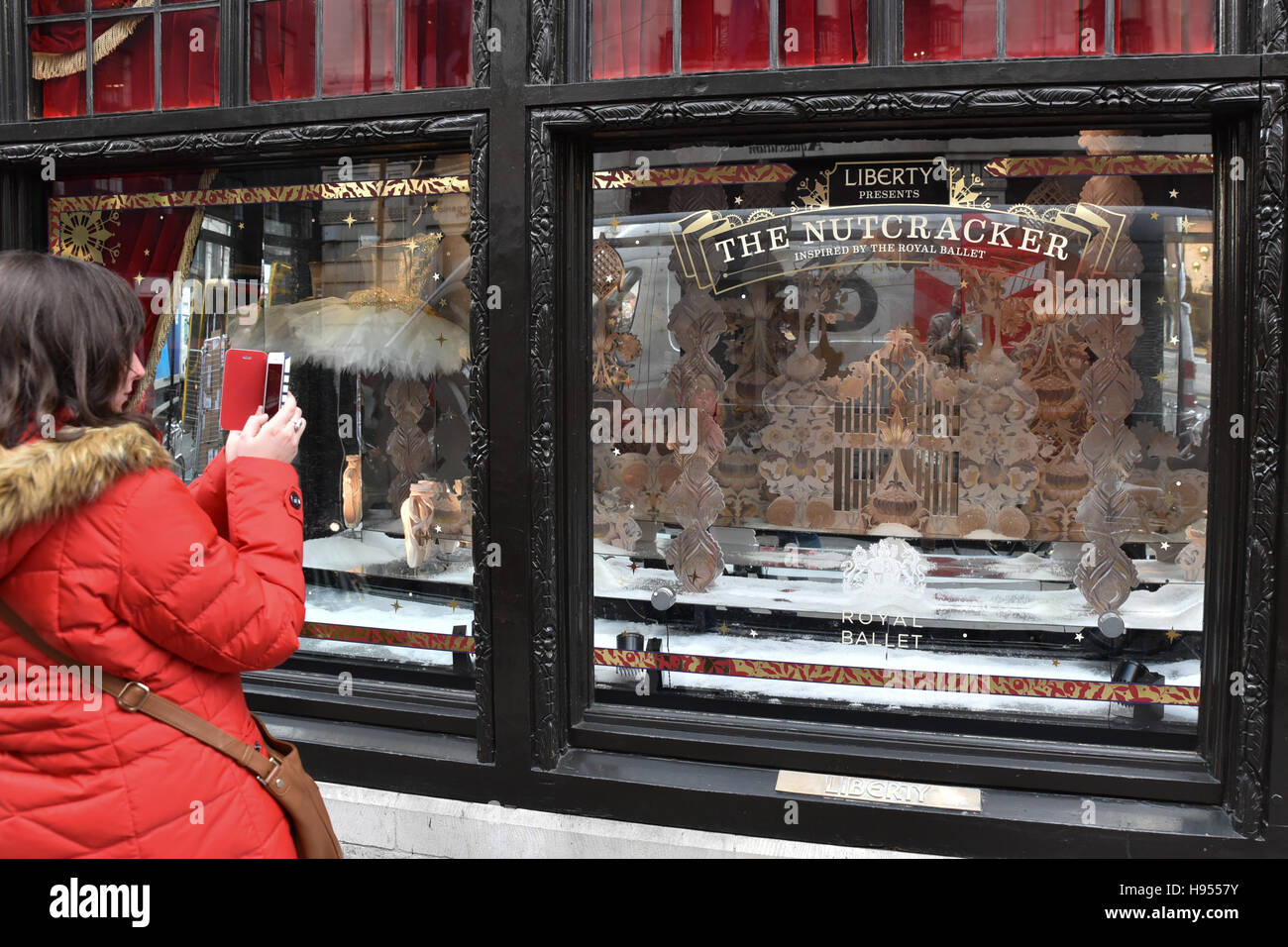 Liberty, London, UK. 18th November 2016. Liberty Christmas windows ...