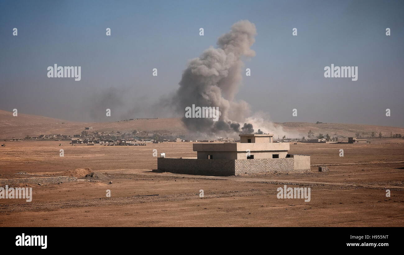 Mosul, Iraq. 17th Oct, 2016. Coalition airstrike on ISIS mortar and ...