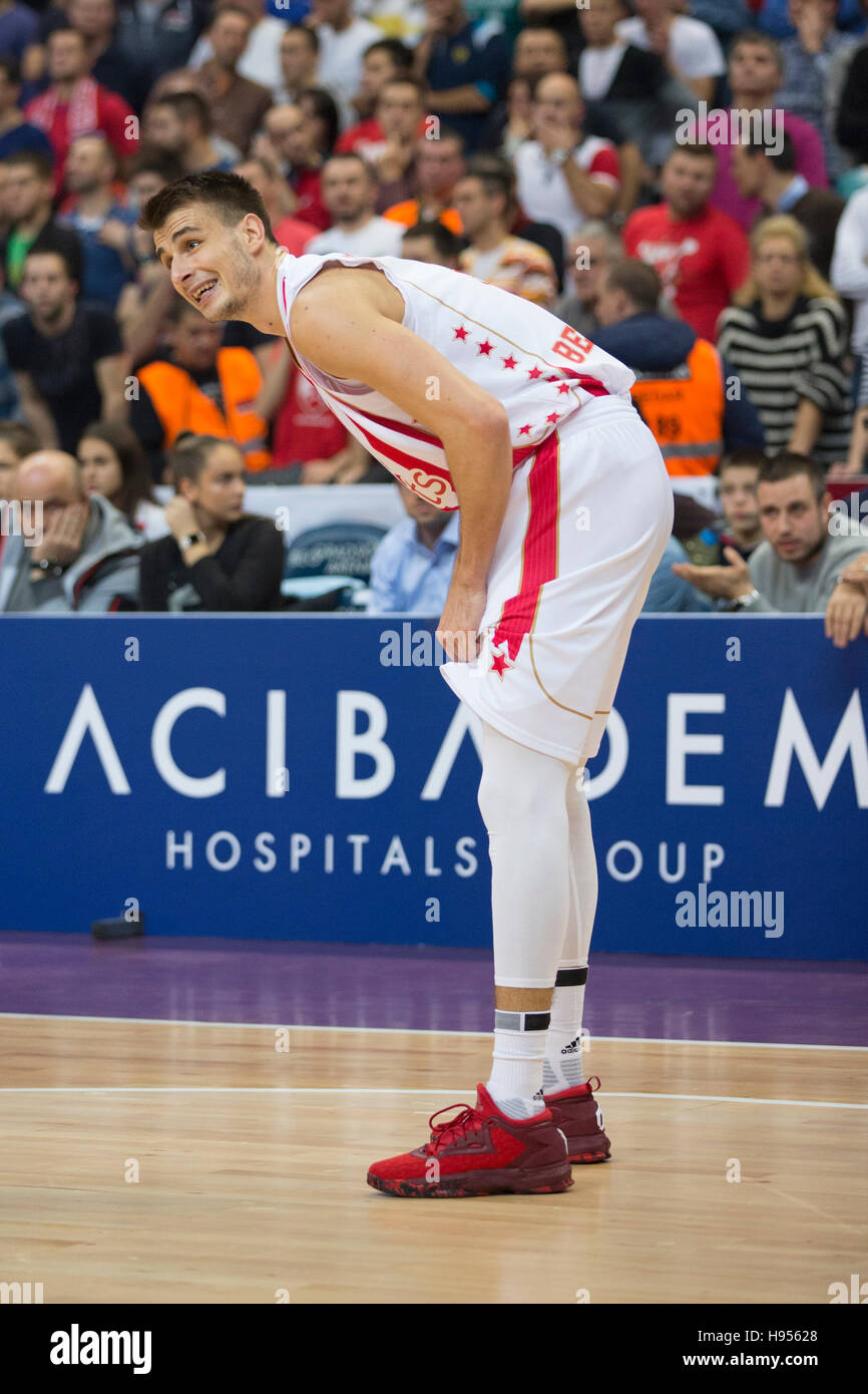 Belgrade, Serbia. 17th November, 2016: Nemanja Dangubic of Crvena ...