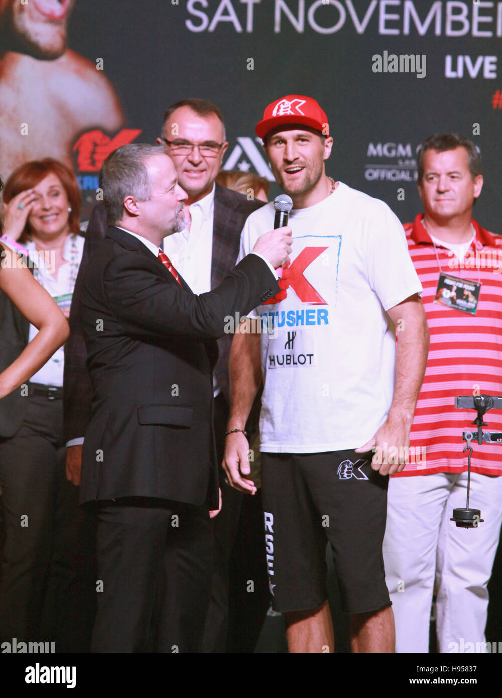 Las Vegas, Nevada, USA. 18th Nov, 2016. Champion Sergei Kovalev seen ...