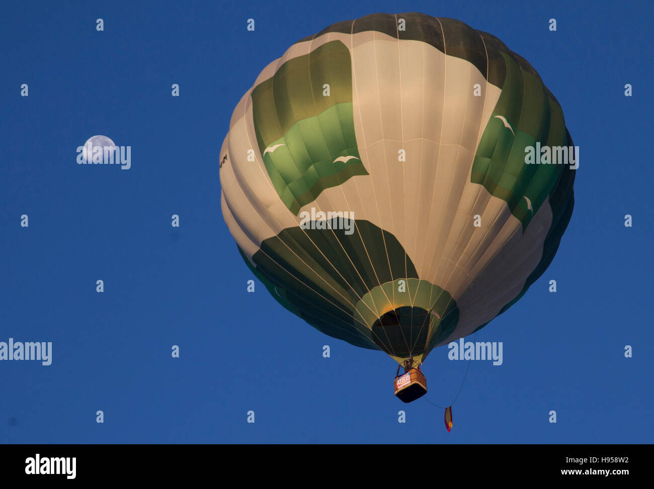 Leon, Mexico. 18th Nov, 2016. A hot air balloon is seen during the ...