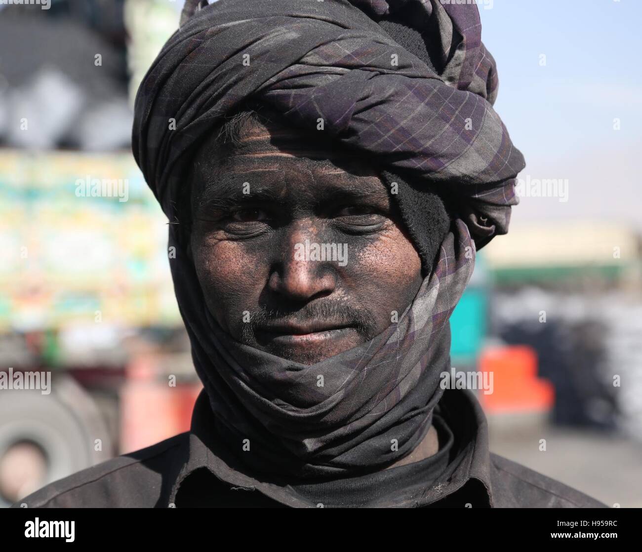 Kabul, Afghanistan. 19th Nov, 2016. An Afghan labor poses for a photo ...