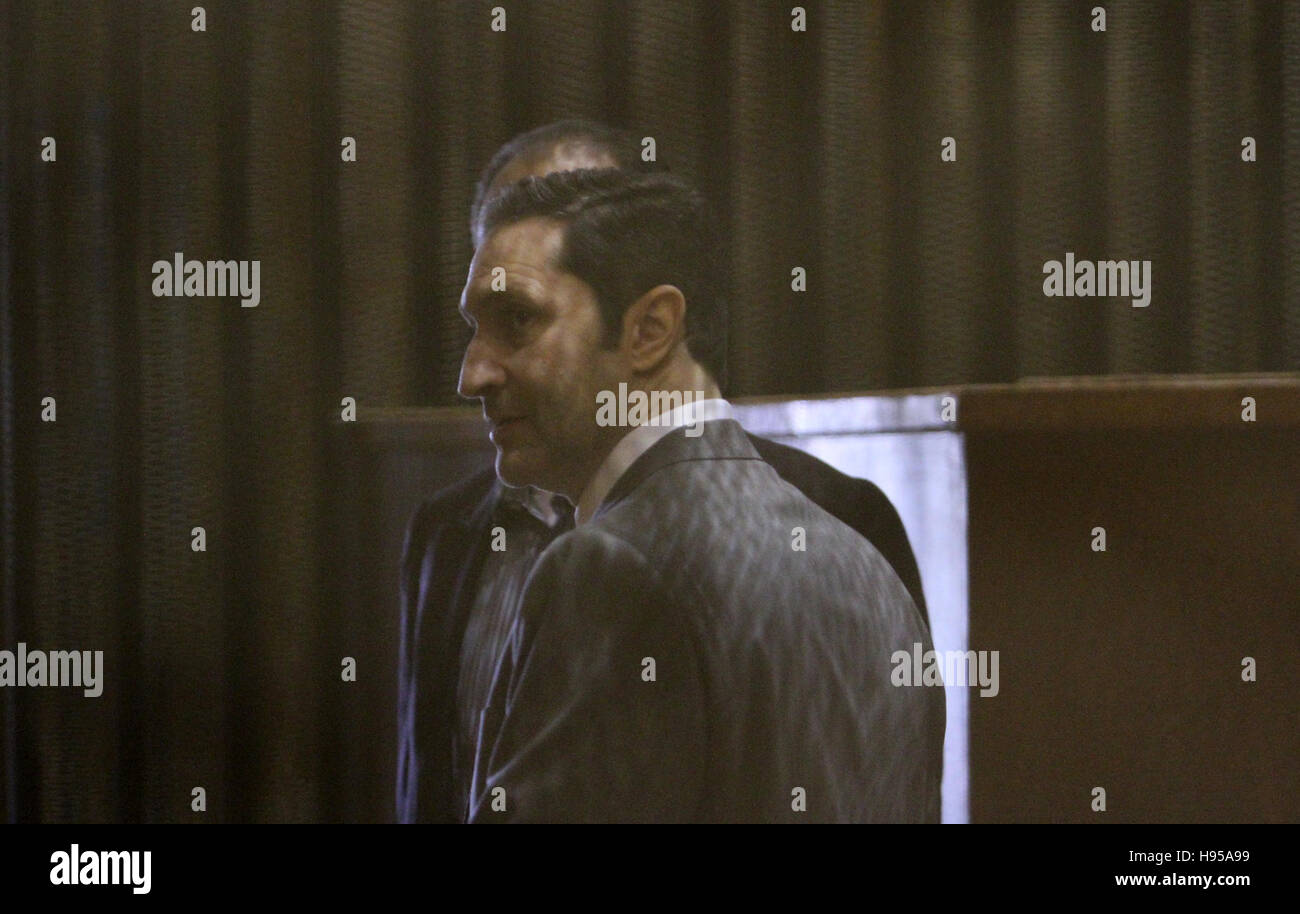 Cairo, Egypt. 19th Nov, 2016. Alaa and Gamal Mubarak, the sons of ...