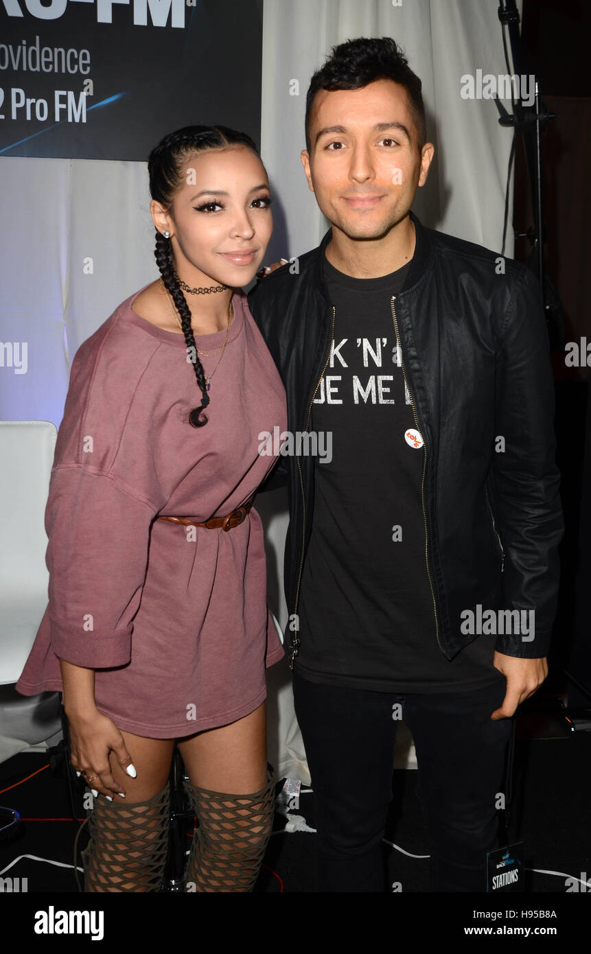 Los Angeles, California, USA. 18th Nov, 2016. Tinashe, Ralphie Aversa ...