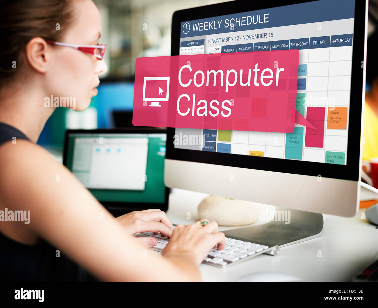 Computer Class Network Science Electronic Device Concept Stock Photo ...