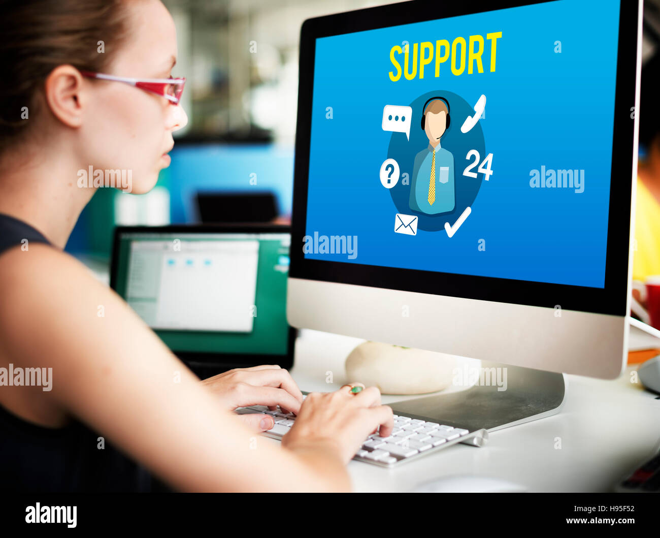 Support Helping Customer Service Advice Concept Stock Photo - Alamy