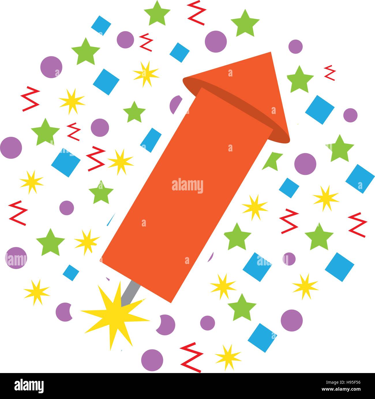 rocket firework isolated icon vector illustration design Stock Vector ...