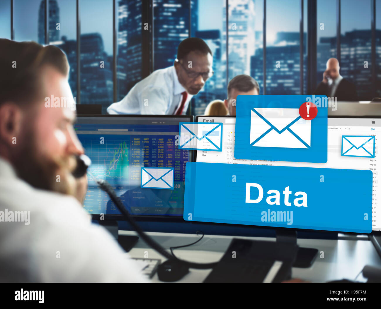 Data Information Email Connection Online Concept Stock Photo - Alamy