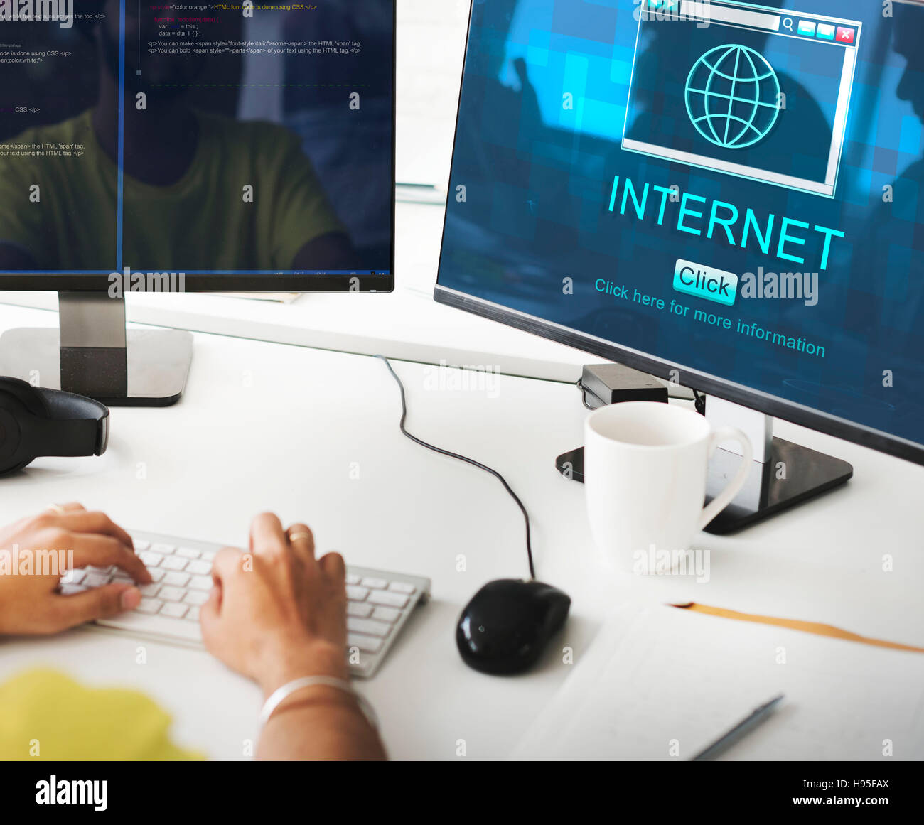 Internet HTML Homepage Browser Big Data Concept Stock Photo - Alamy