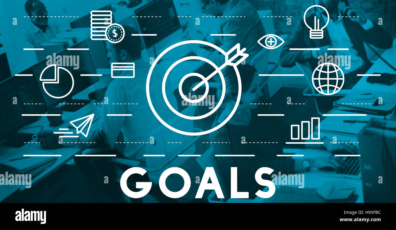 Bull's Eye Goal Mission Icon Graphics Concept Stock Photo - Alamy