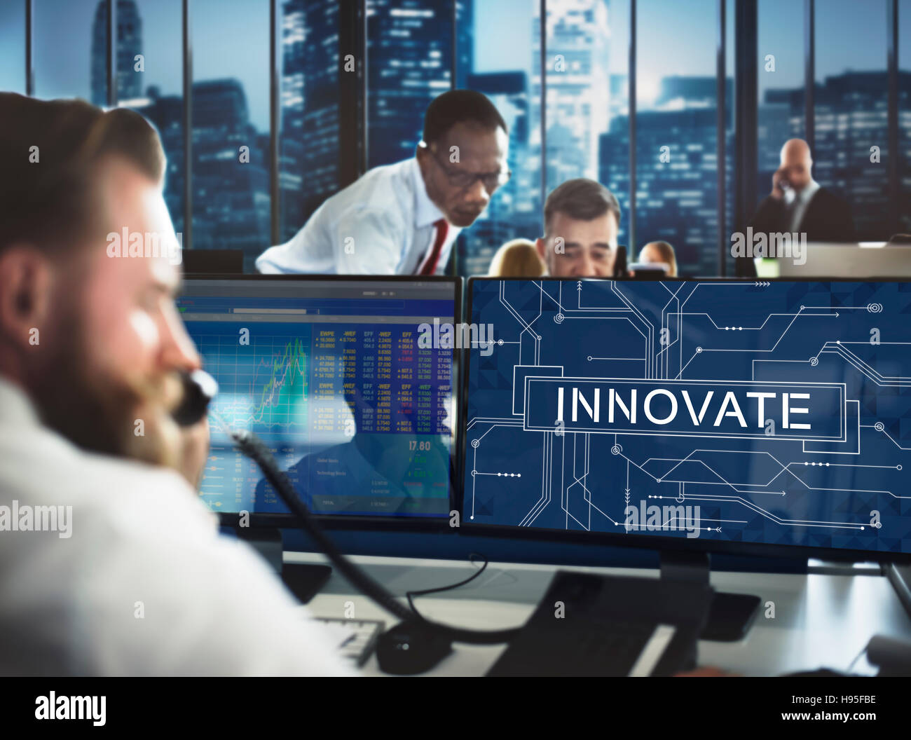 Innovate Technology Circuit Board Futuristic Concept Stock Photo - Alamy