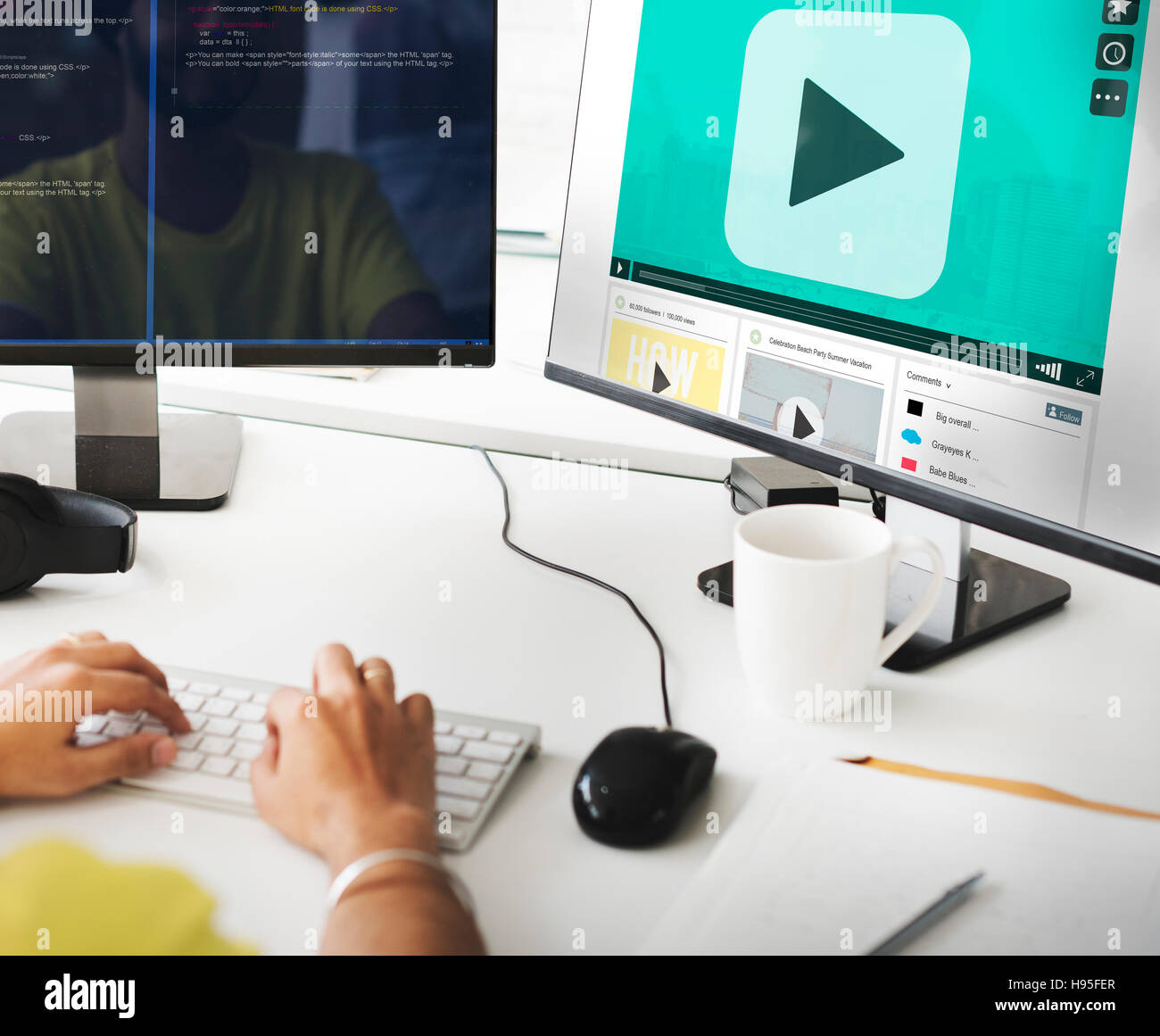 Play Button Watch Media Load Concept Stock Photo - Alamy