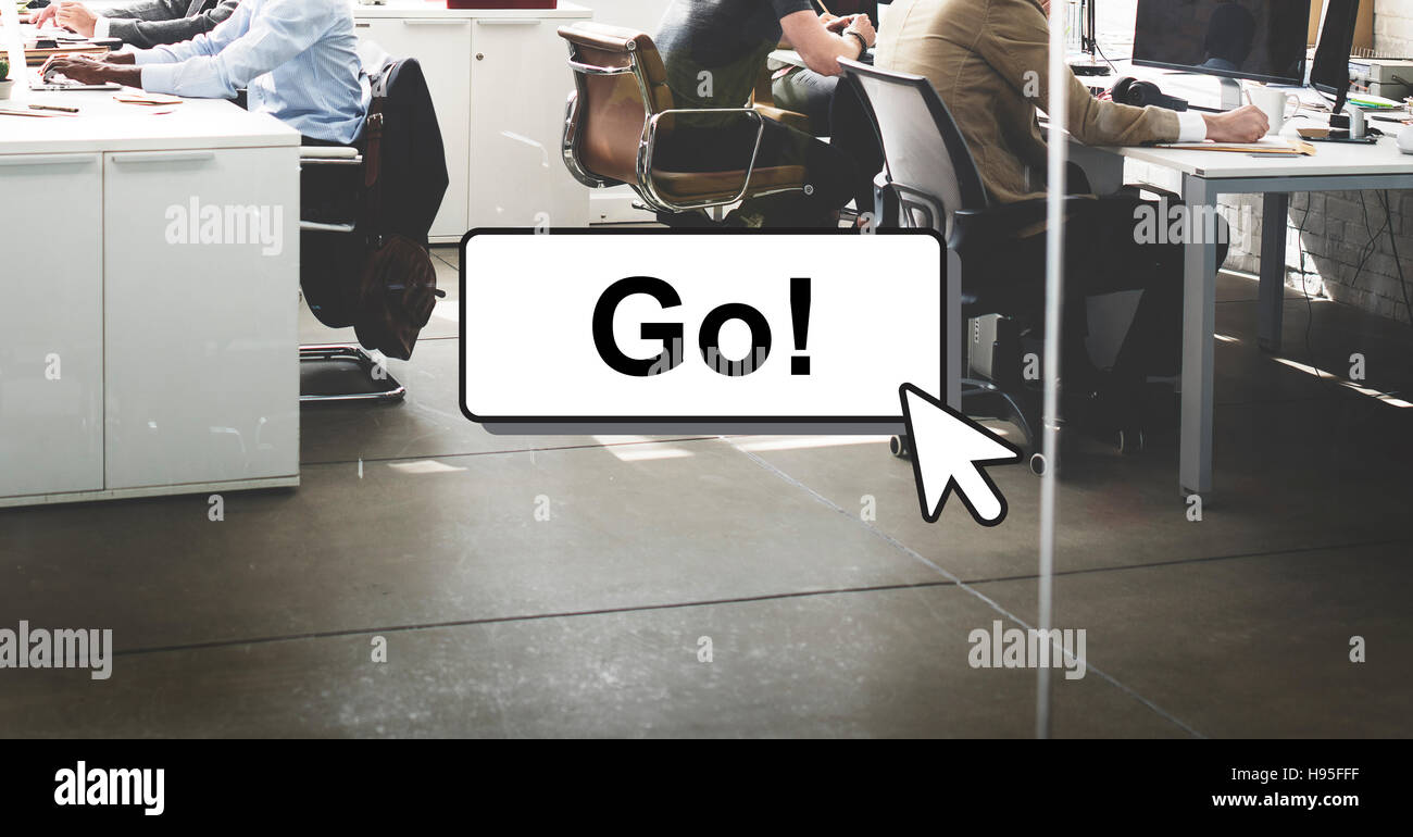 Go Motivation Encourage Click Technology Concept Stock Photo - Alamy