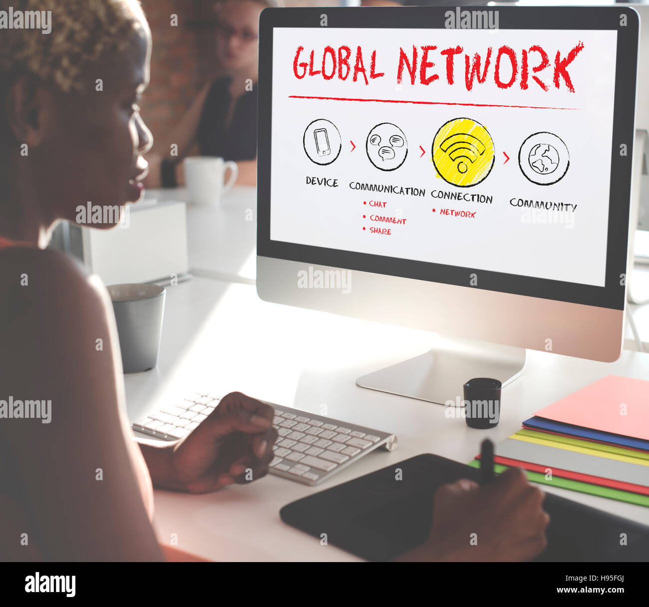 Internet Multimedia Technology Networking Concept Stock Photo - Alamy