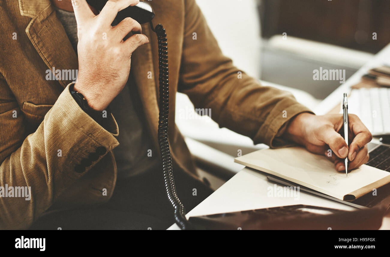 Man Writing Sketch Memo Note Paper Concept Stock Photo - Alamy