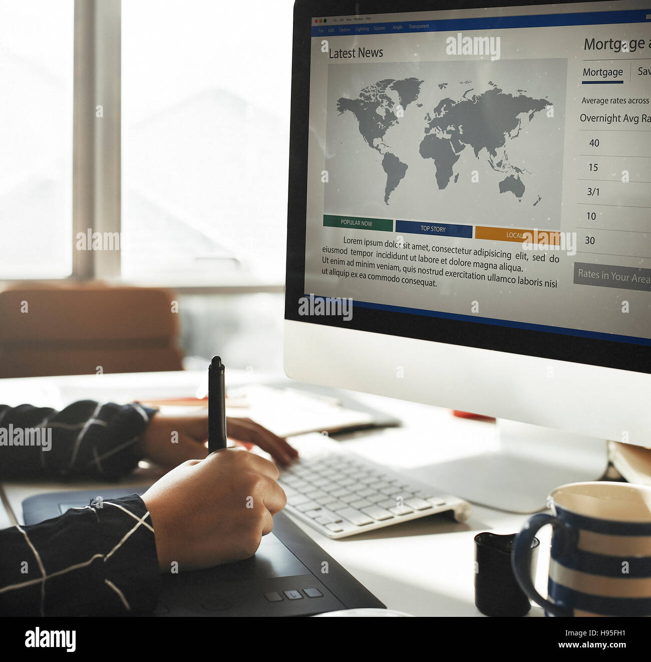 Marketing News Article Analysis Report Concept Stock Photo - Alamy