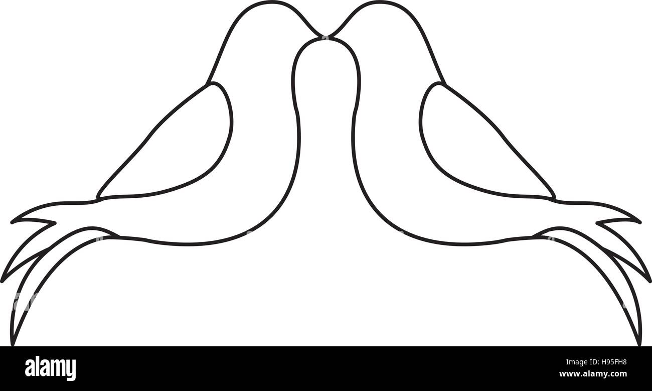 two doves icon image vector illustration design Stock Vector Image ...