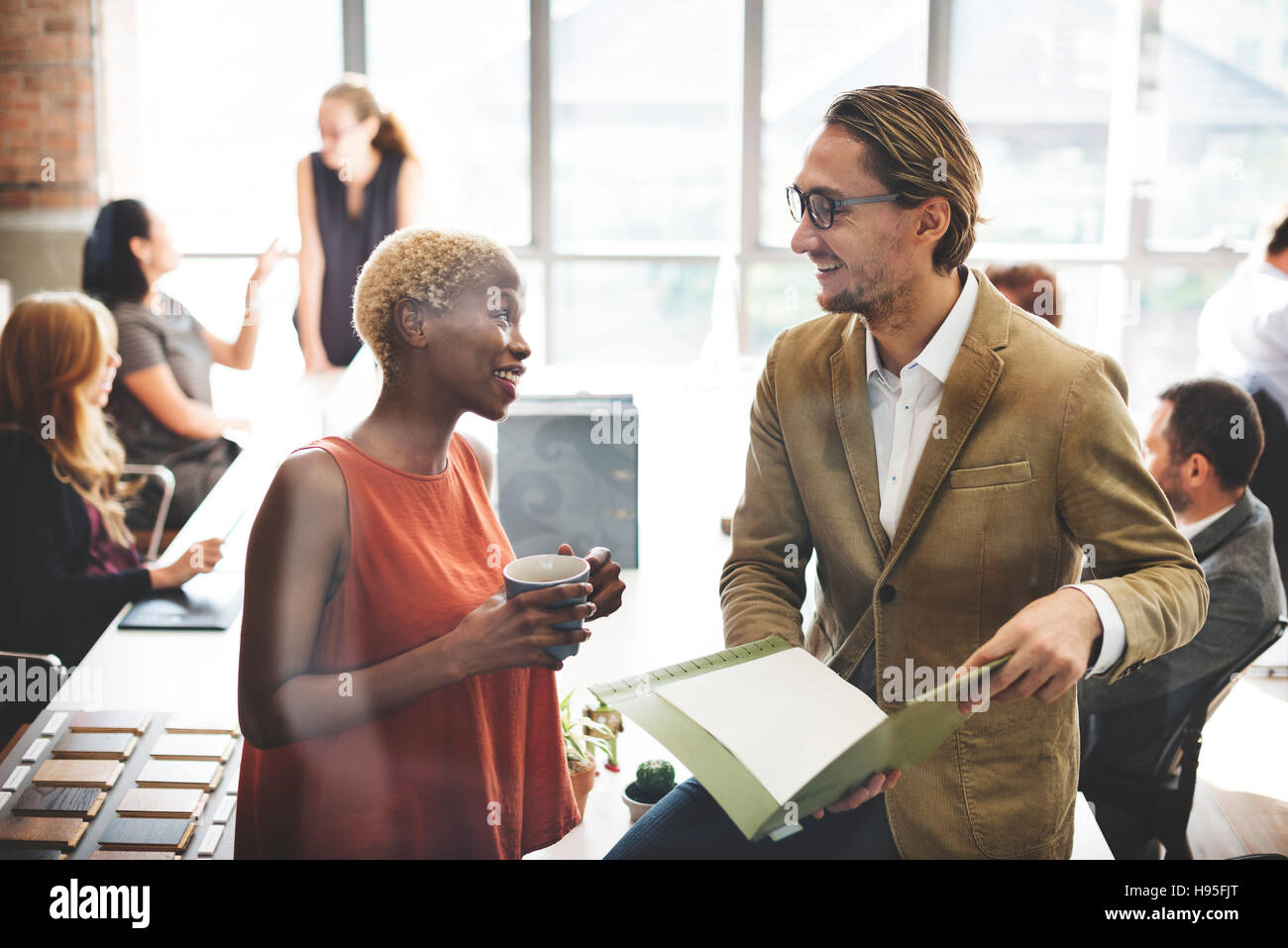 Design Team Busy Working Talking Concept Stock Photo - Alamy