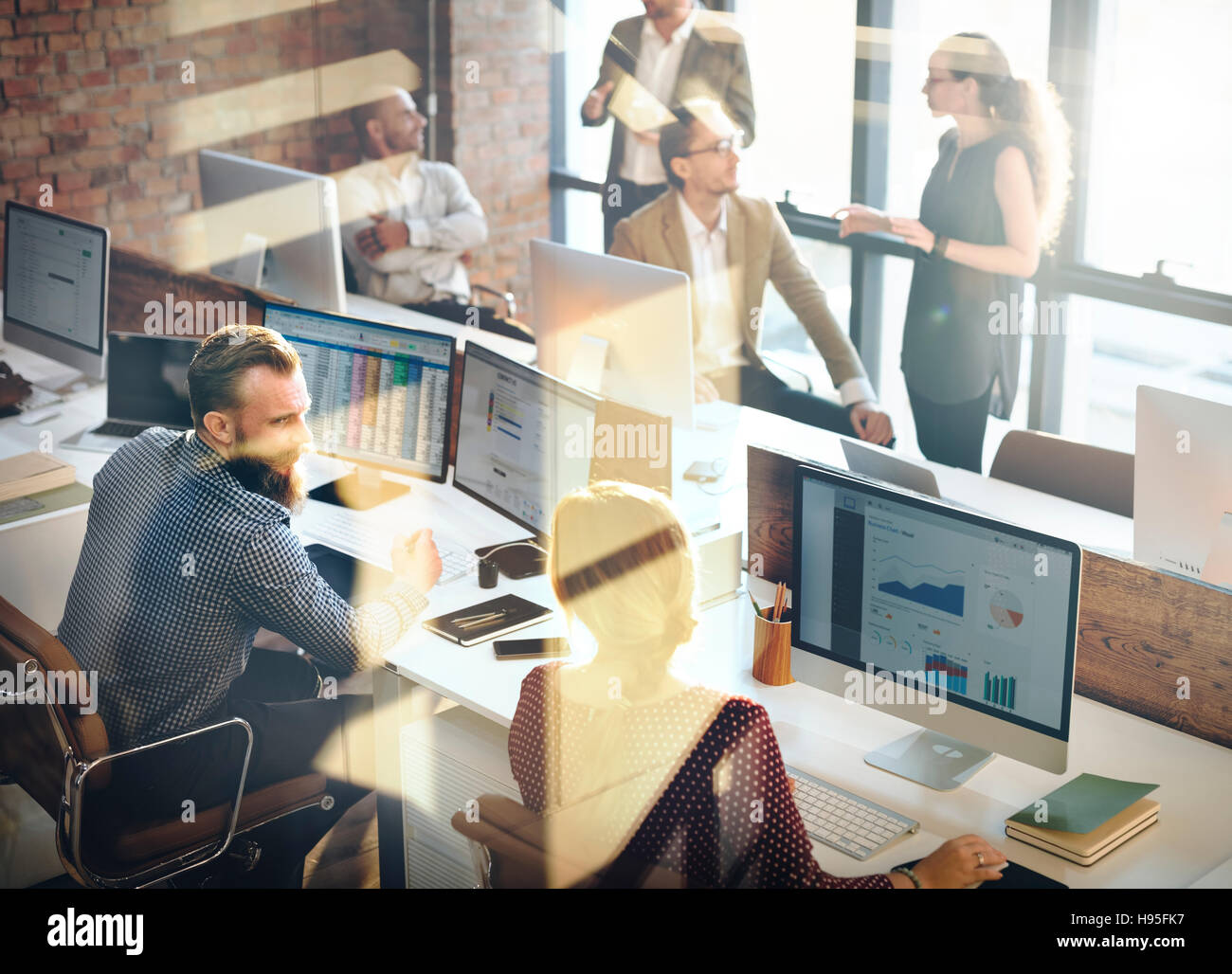 Business Team Discussion Meeting Corporate Concept Stock Photo - Alamy