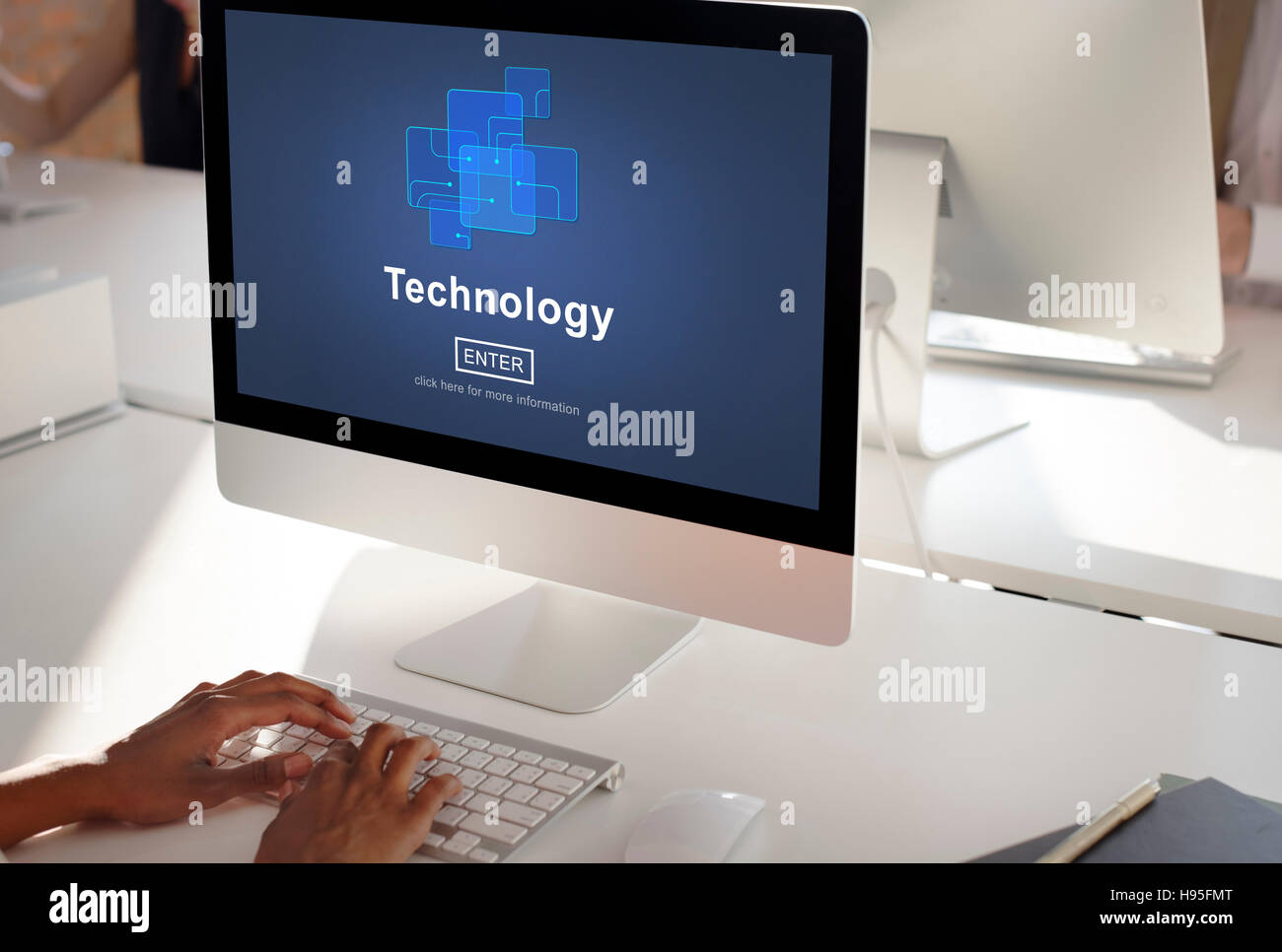 Technology Innovation Digital Evolution Homepage Concept Stock Photo ...