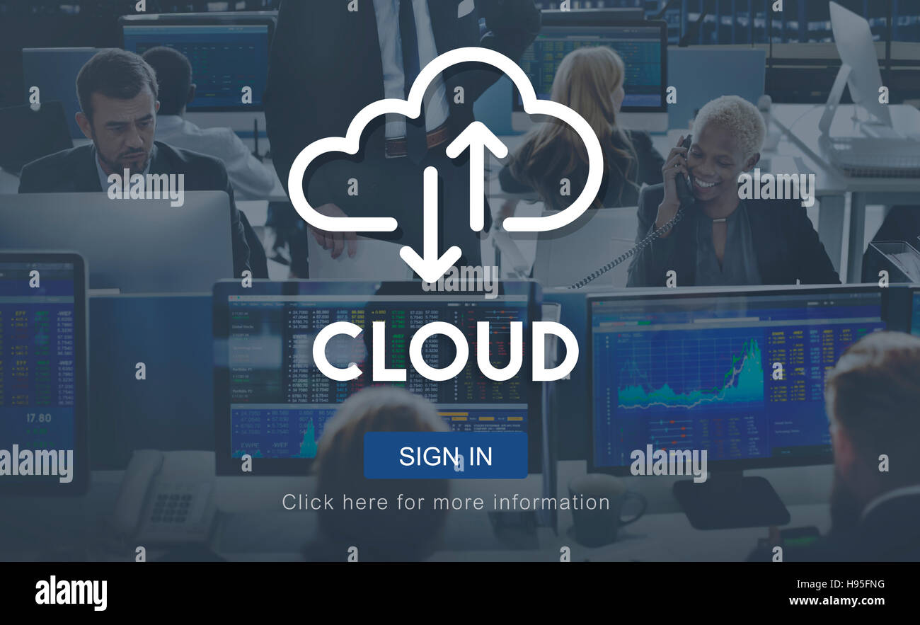 Cloud Computing Database Server Network Concept Stock Photo - Alamy