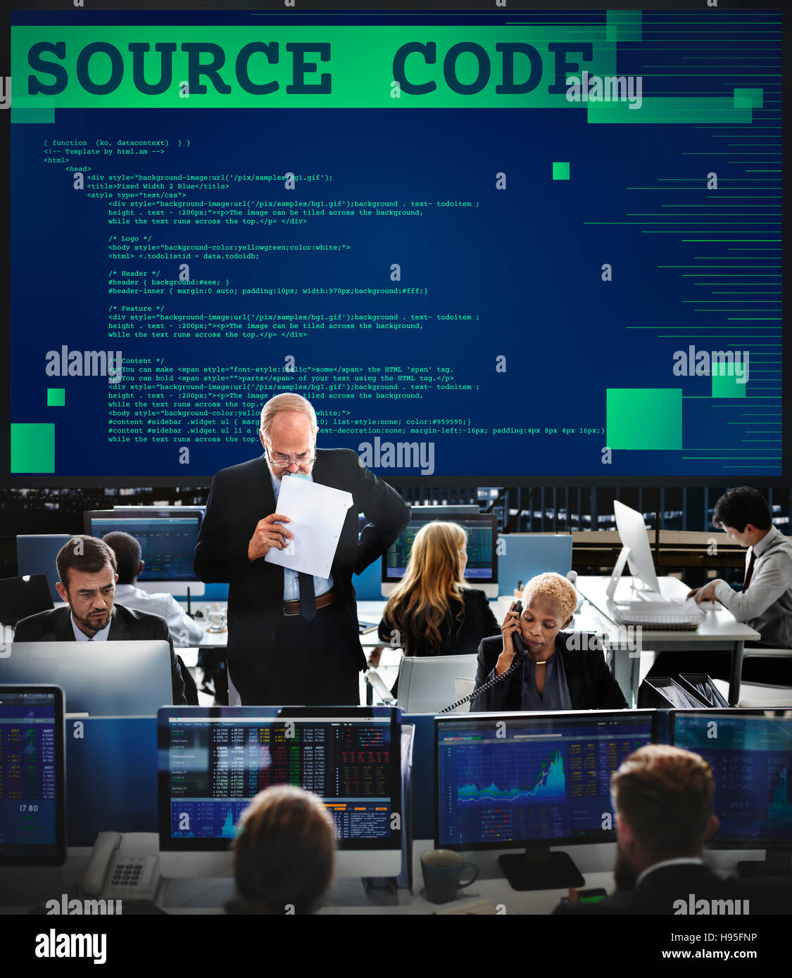 Source Code Analysis Binary Computer Internet Concept Stock Photo - Alamy