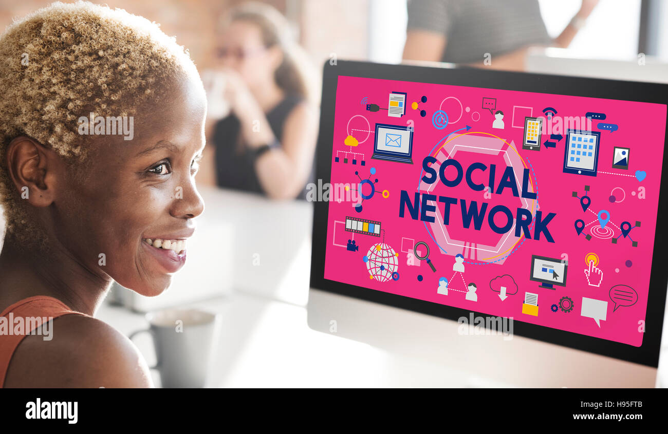 Social Network Communication Media Technology Concept Stock Photo - Alamy