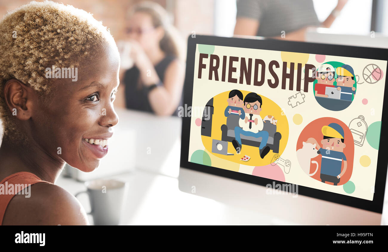 Friendship Friends Relationship Hobby Concept Stock Photo - Alamy