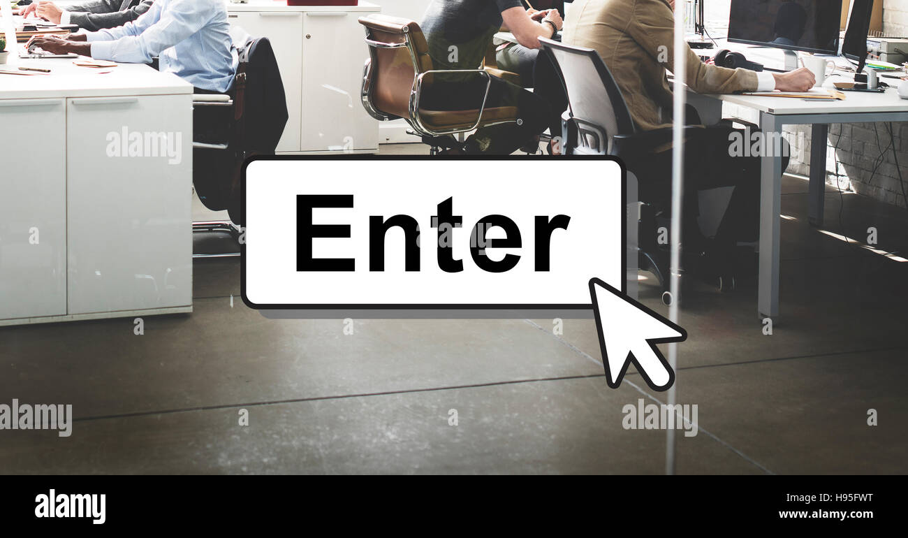 Enter Click Open Load Page Concept Stock Photo - Alamy