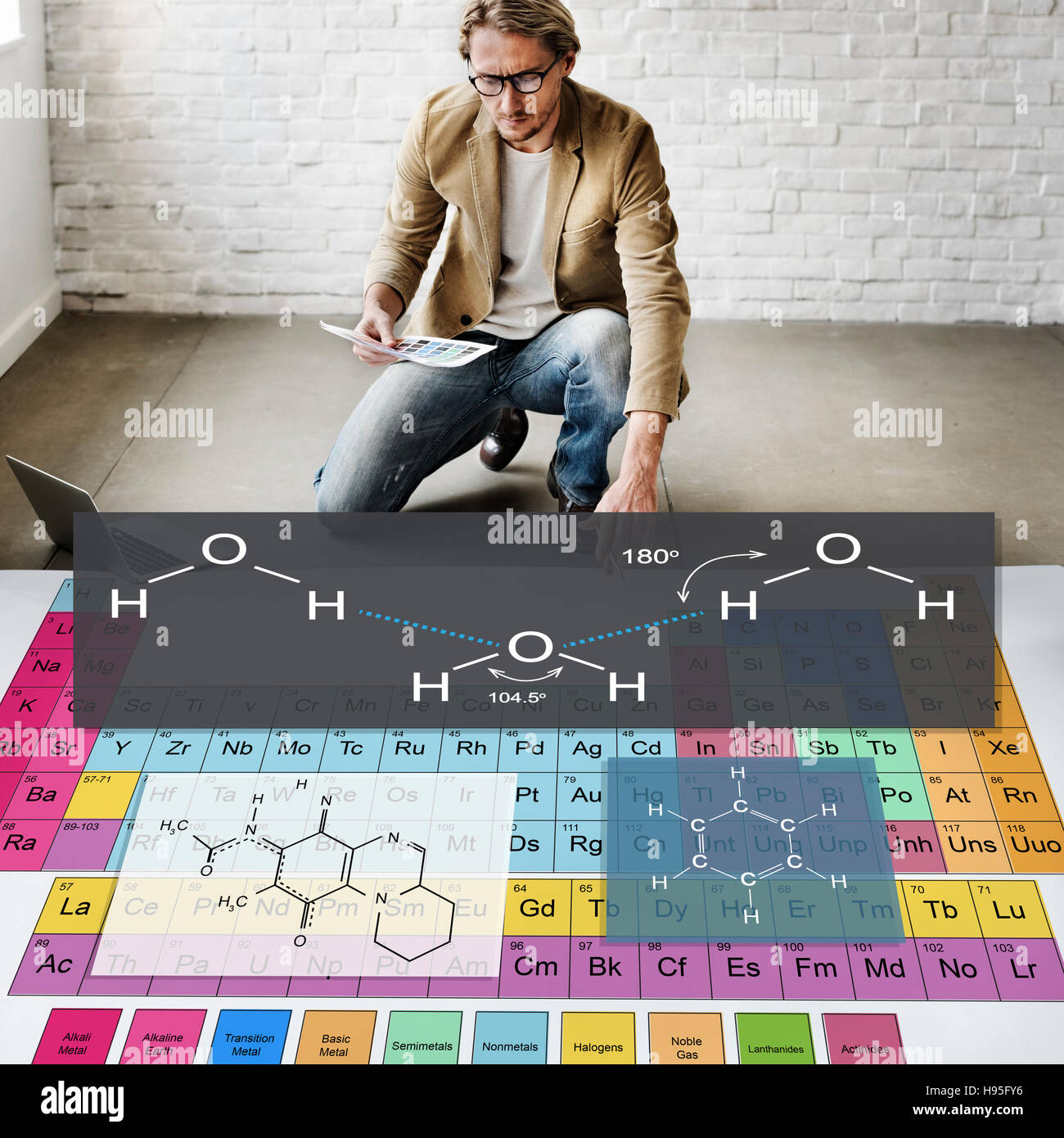 Formula Experiment Atom Chemistry Concept Stock Photo - Alamy
